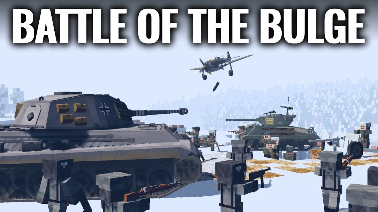 Minecraft World War 2 - BATTLE OF THE BULGE - Minecraft videos
