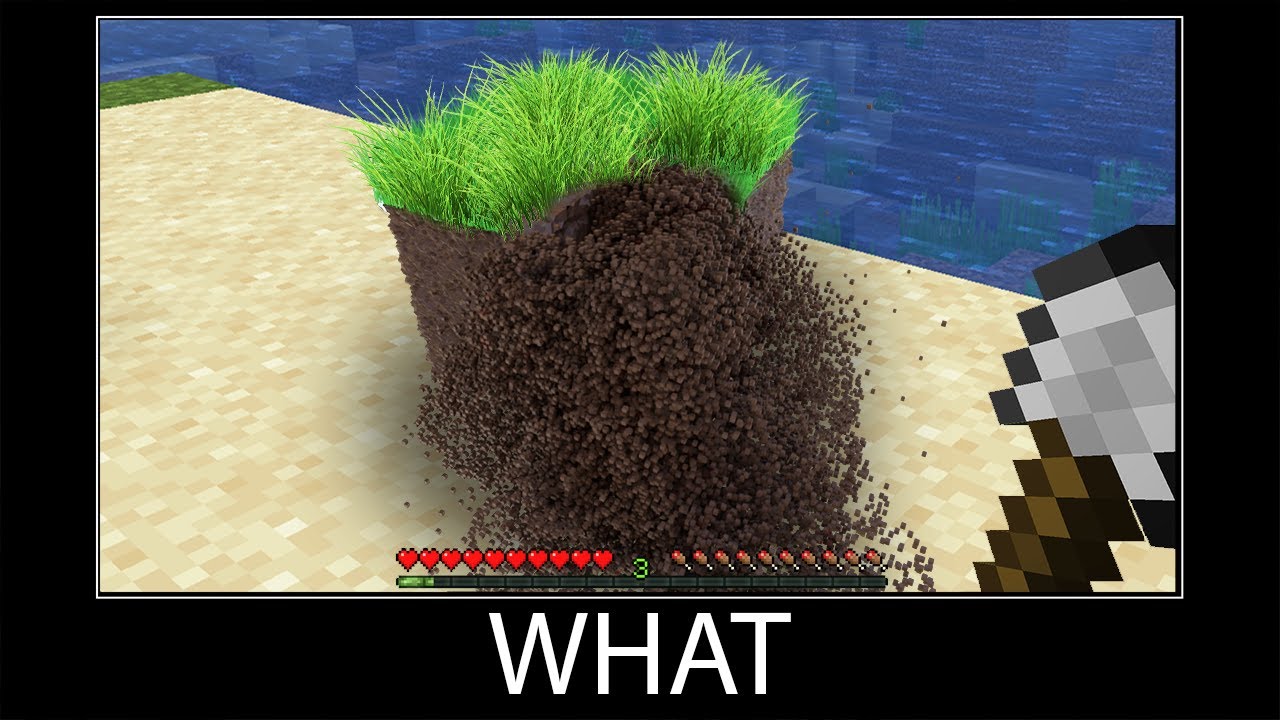 Minecraft Wait What Meme Part 61 Realistic Minecraft Grass Block Minecraft Videos