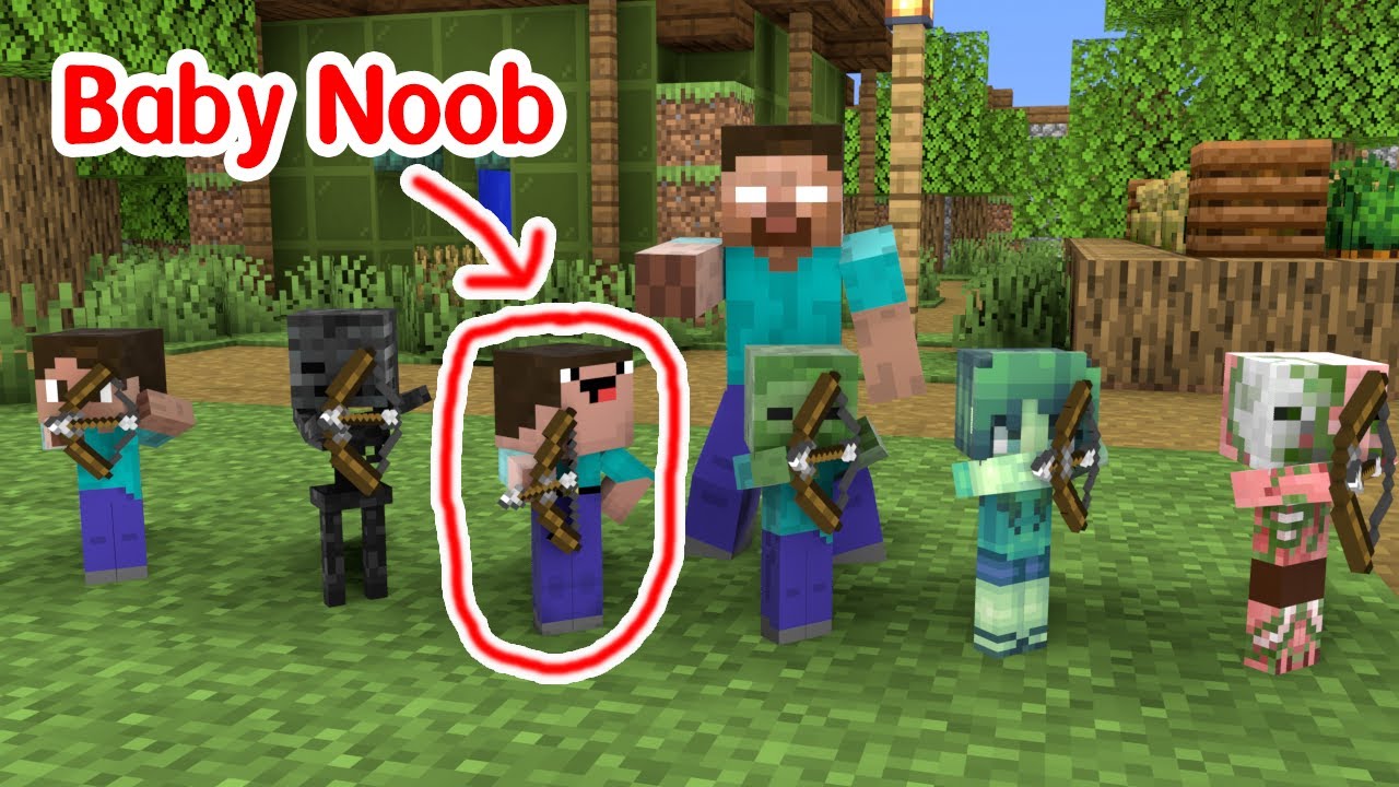 Monster School : Baby Noob and Herobrine - Minecraft Animation ...