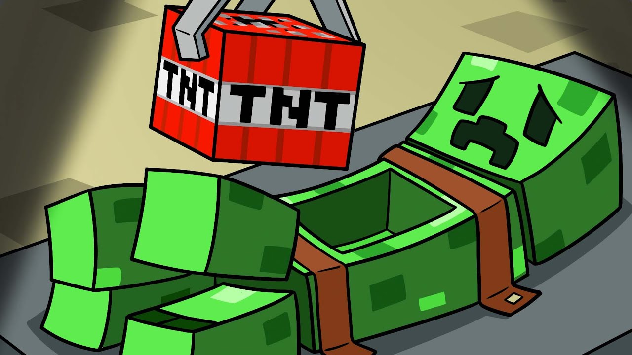 The Story of Minecraft's First Creeper (Cartoon Animation) - Minecraft ...