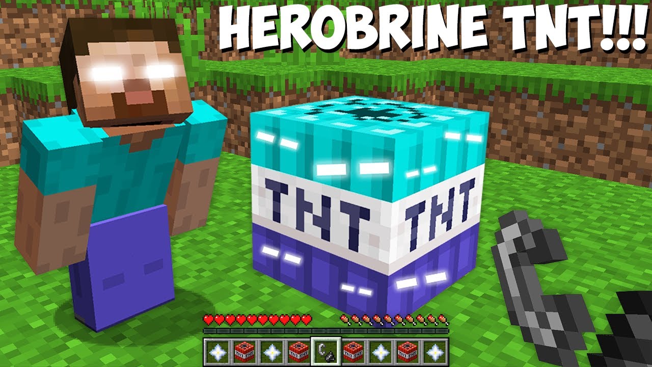 WHAT HAPPENS if YOU LIGHT HEROBRINE TNT in Minecraft ! STRANGEST TNT ...
