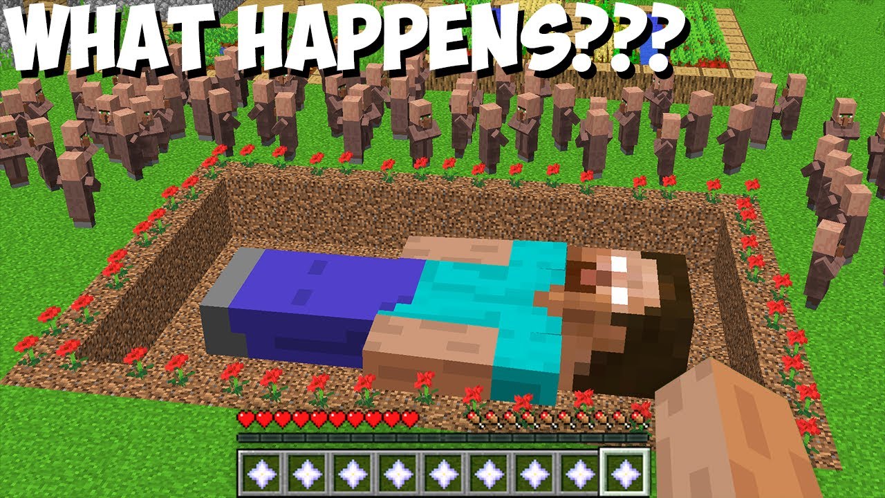 What INSIDE a BIGGEST HEROBRINE GRAVE in Minecraft ? CHALLENGE 100% TROLLING - Minecraft videos
