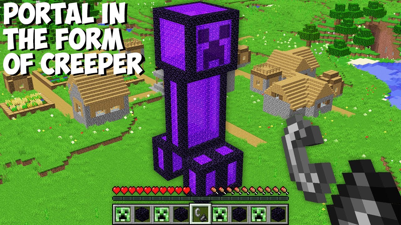 What if YOU BUILD PORTAL IN THE FORM OF CREEPER in Minecraft ! NEW ...