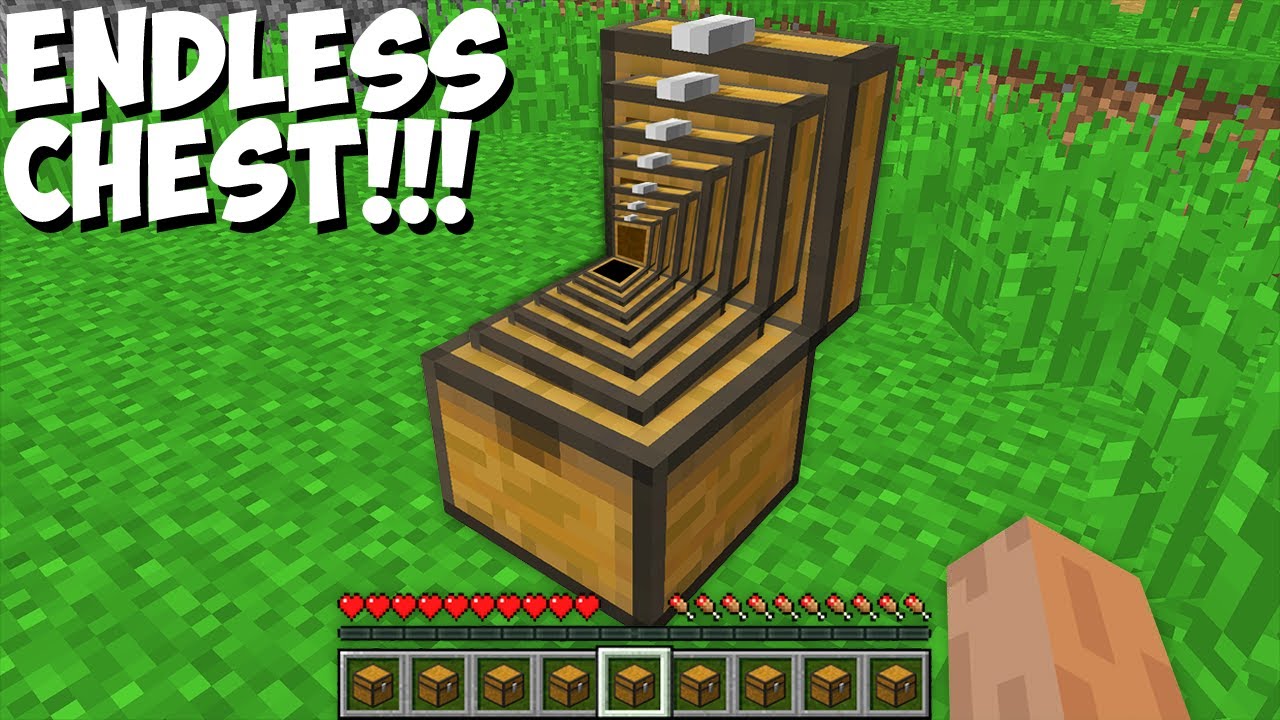 What if you OPEN this ENDLESS CHEST in Minecraft ? MAGIC CHEST ...