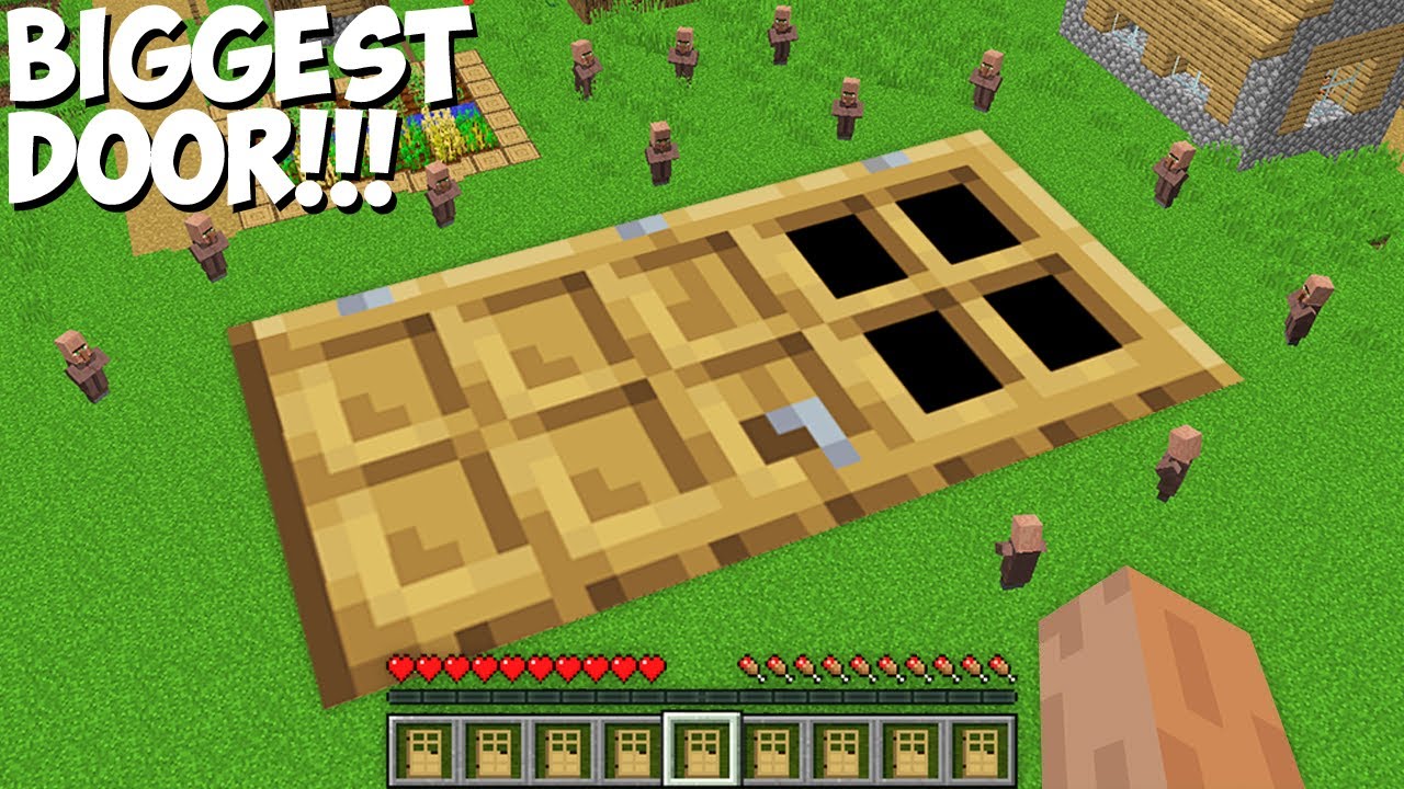 What is BEHIND this MOST BIGGEST DOOR in Minecraft ? NEW HUGE DOOR ...