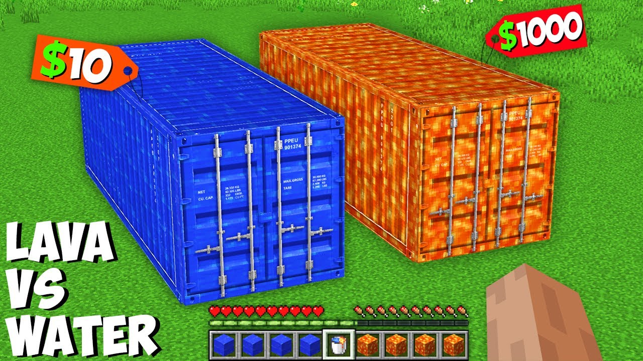 Which SECRET CONTAINER IS BETTER TO BUY in Minecraft ? LAVA CONTAINER ...