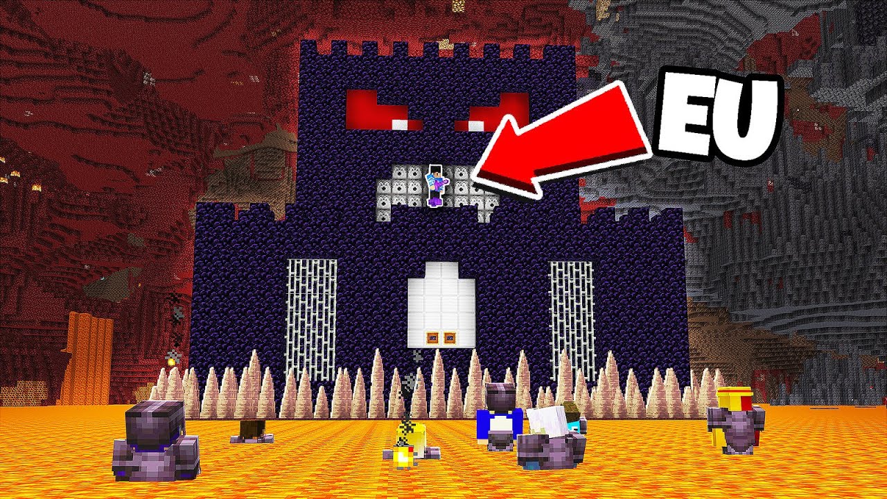 FORTALEZA IMPENETRAVEL NO MAR DE LAVA DO NETHER NO MINECRAFT 1.18 ...
