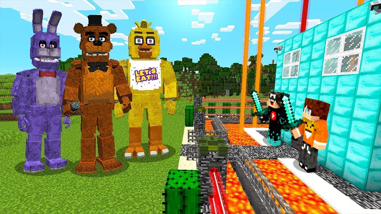 FREDY z FNAF vs TAJNA BAZA w Minecraft! - Minecraft videos