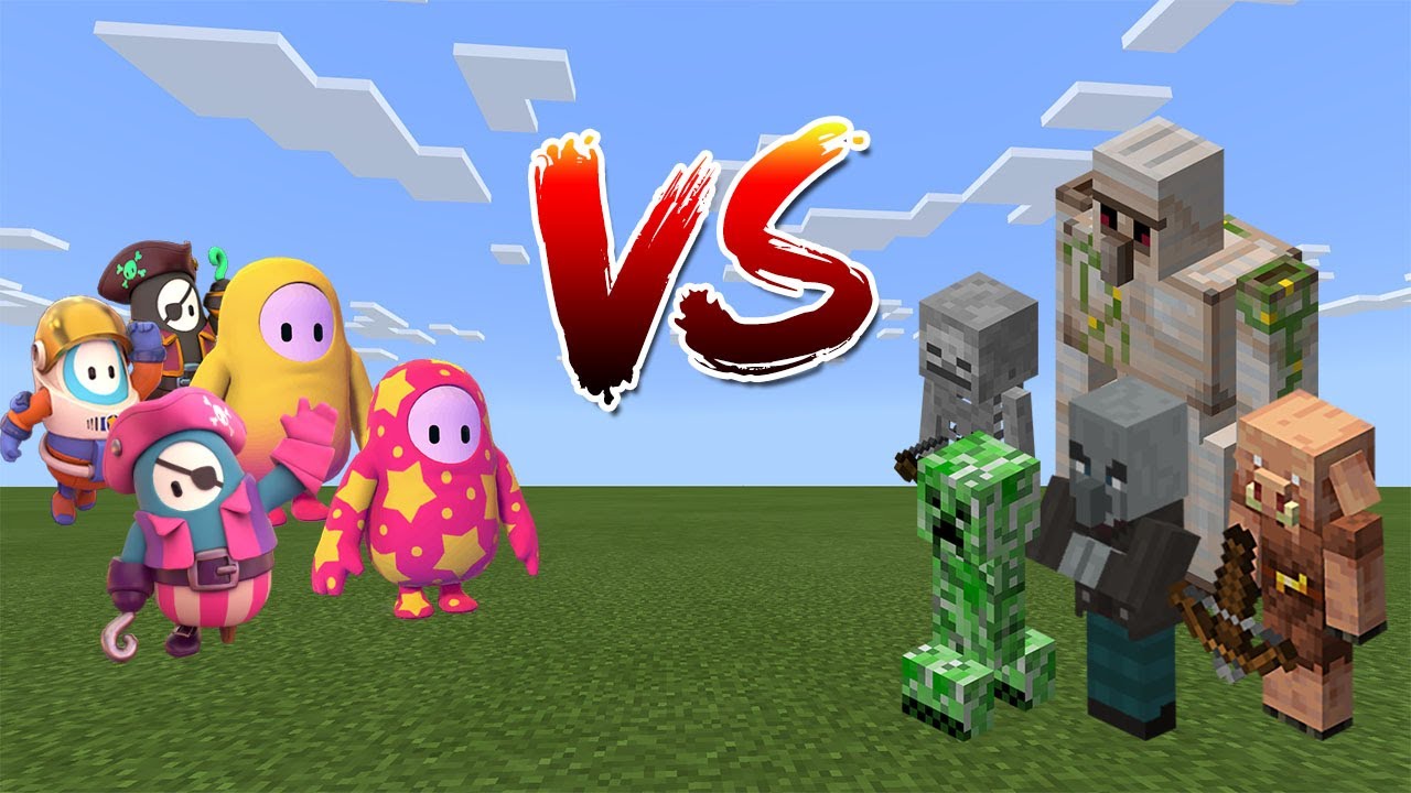 Fall Guys vs Minecraft - Minecraft videos