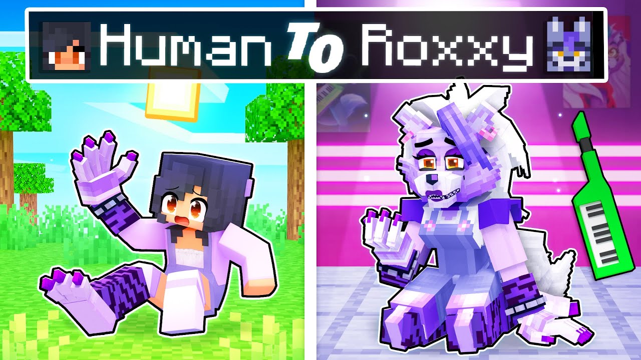 From HUMAN To ROXXY Story In Minecraft! - Minecraft videos