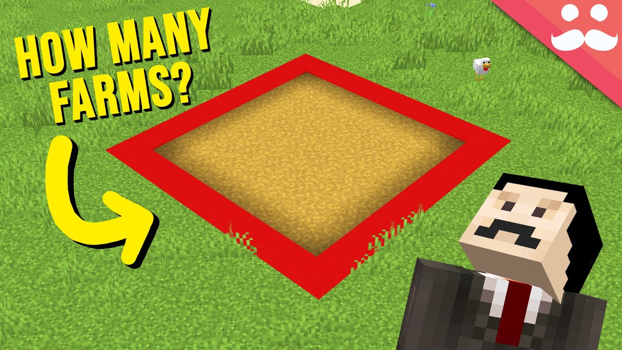 How Many Minecraft Farms Fit in This Square? - Minecraft videos