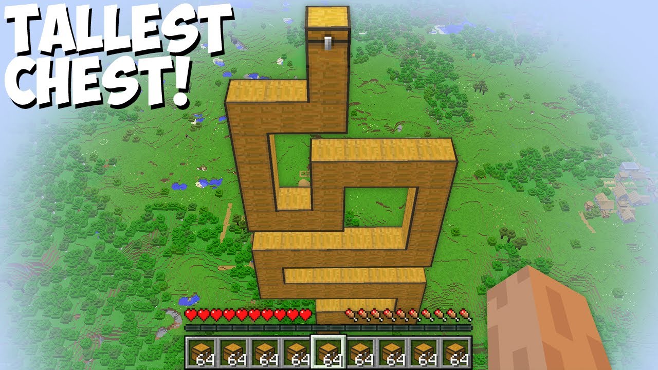 How to OPEN this INCREDIBLY TALLEST CHEST in Minecraft ? ! CURVED CHEST ...