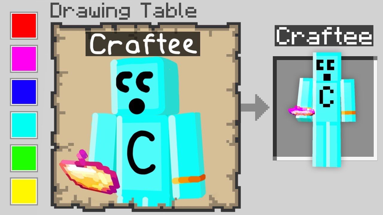 Minecraft, But Any YouTuber I Draw, I Get... - Minecraft videos