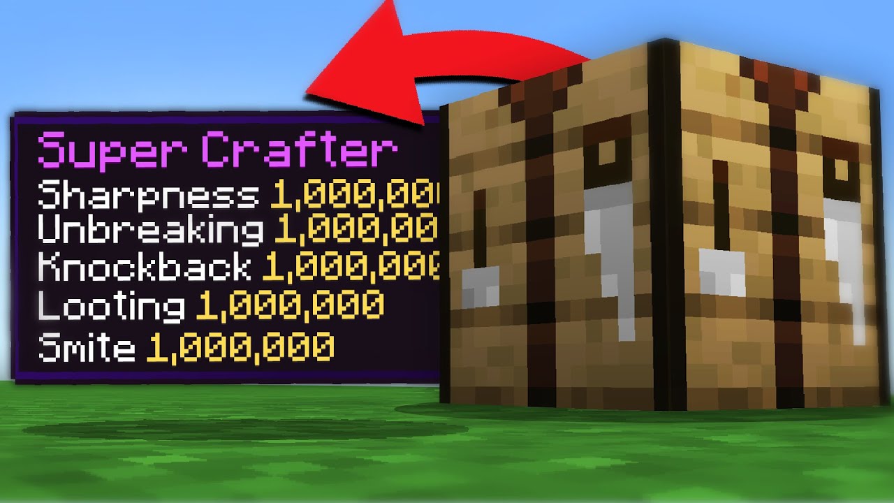 Minecraft, But Crafting Gives OP Enchants... - Minecraft videos