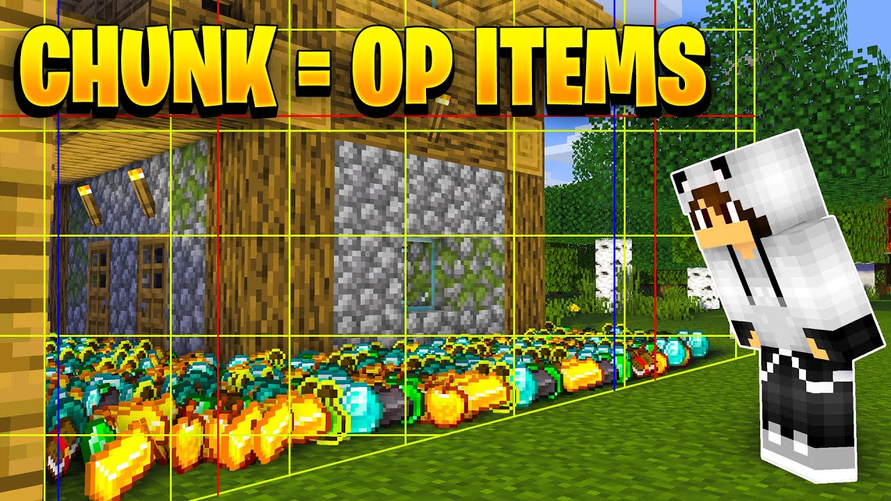 Minecraft, But Every Chunk Gives OP Items... - Minecraft videos