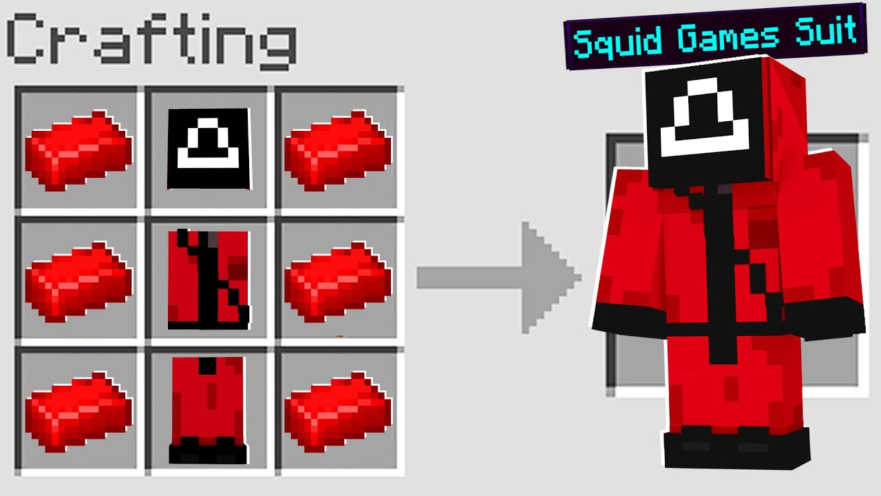 Minecraft But I Can Craft Squid Game Armor - Minecraft videos