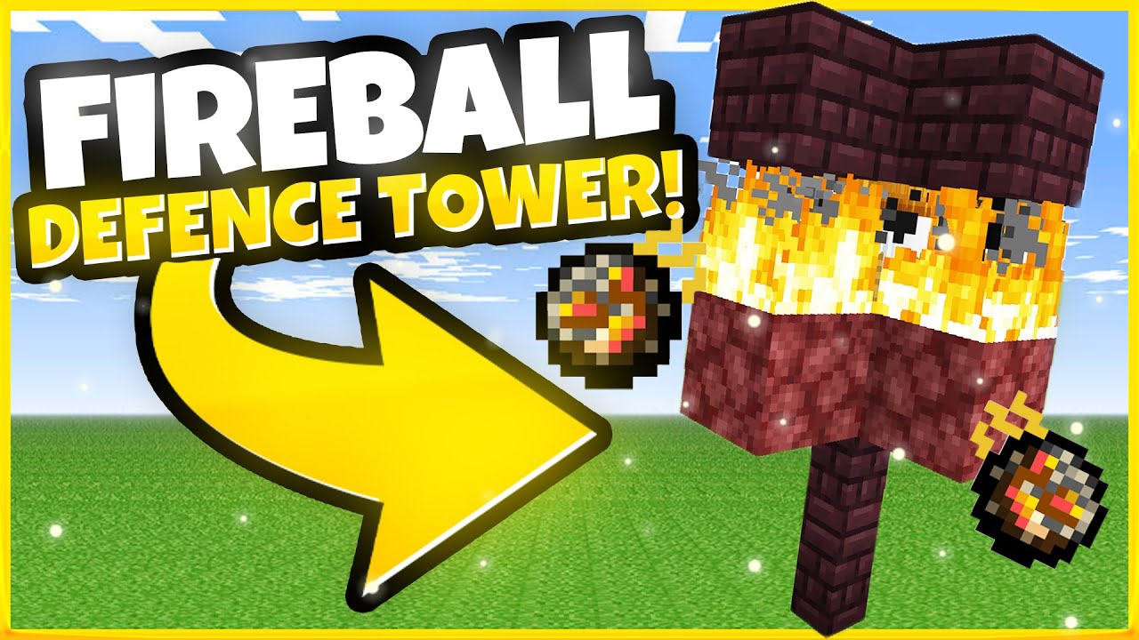 Minecraft Fireball Defence Tower #Shorts - Minecraft videos