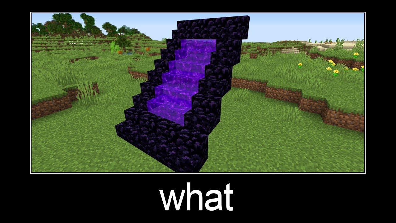 Minecraft wait what meme part 177 (Portal stair) - Minecraft videos