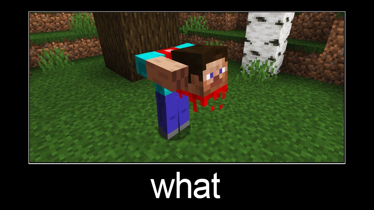 Minecraft wait what meme part 182 (scary headless Steve) - Minecraft videos