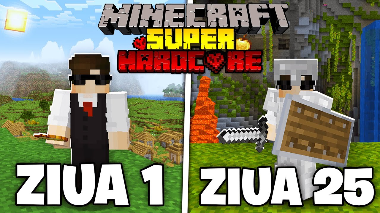 Supravietuim 25 de Zile pe Minecraft Super Hardcore! - Minecraft videos