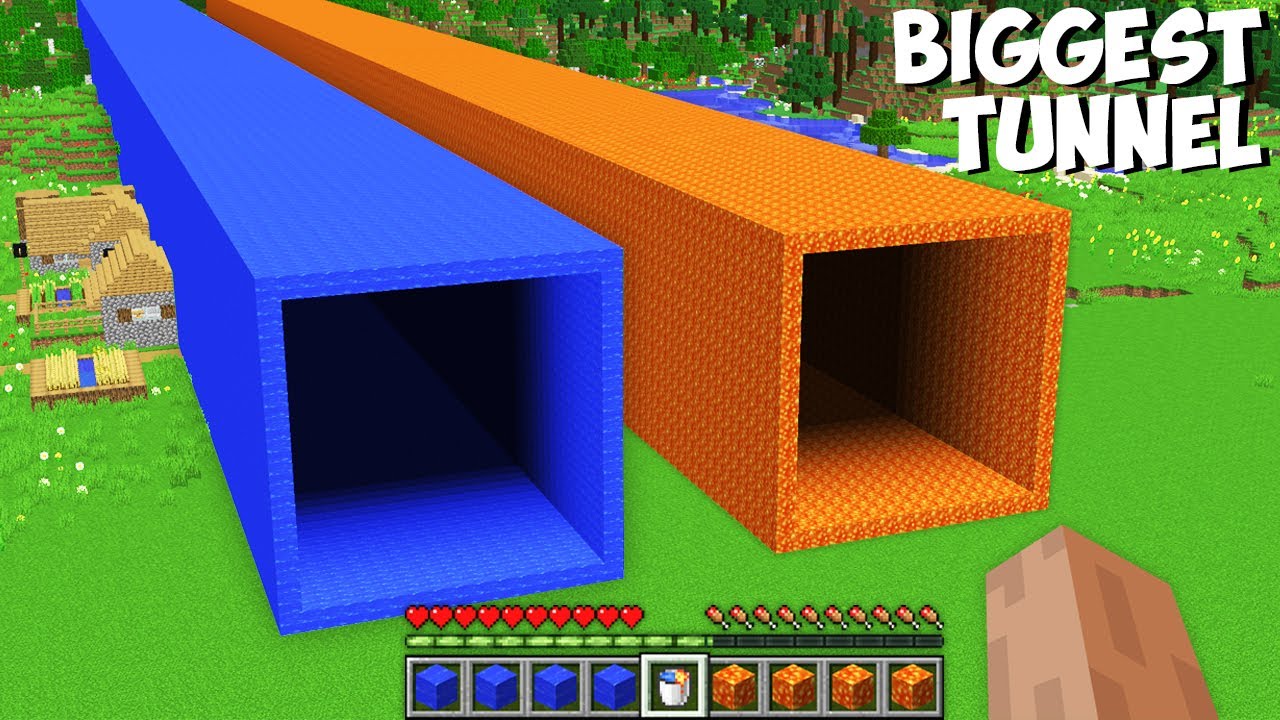 What Super Biggest And Longest Tunnel To Choose In Minecraft Lava Vs