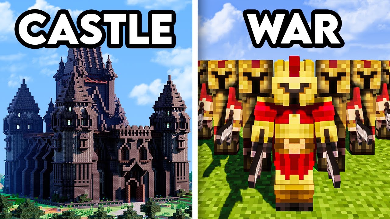 100 Players Build Kingdoms in Minecraft - Minecraft videos