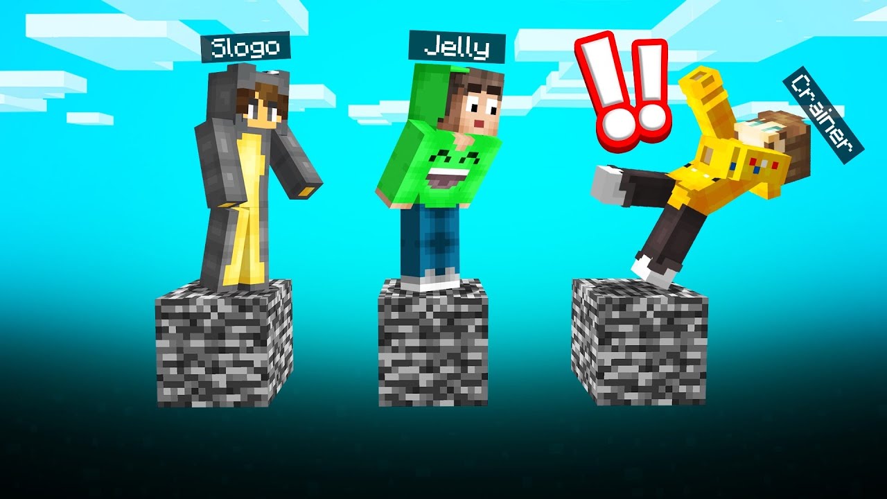 DO NOT Fall Into The VOID In Grid SKYBLOCK! (Minecraft) - Minecraft videos