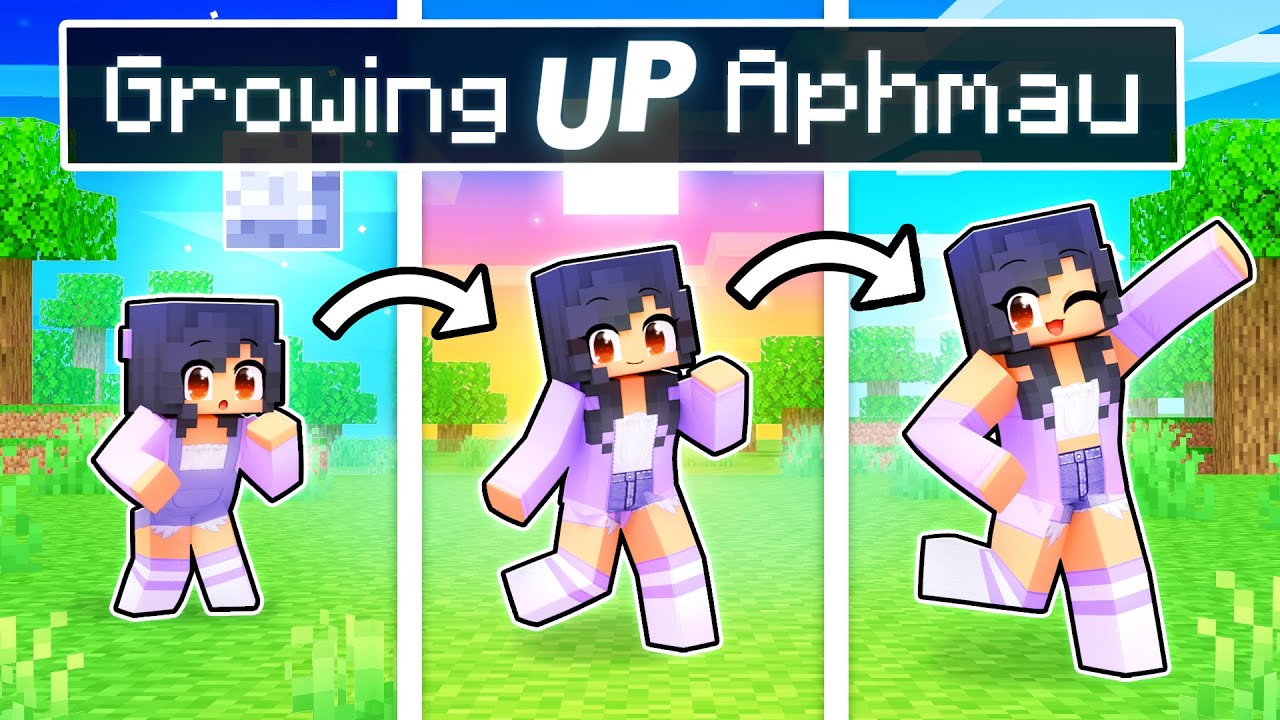 Growing Up As APHMAU Story In Minecraft! - Minecraft videos