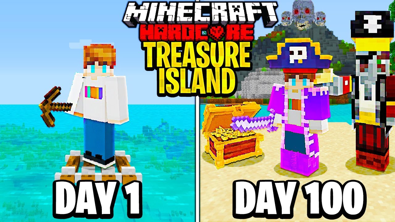 I Survived 100 Days on a TREASURE ISLAND in Hardcore Minecraft ...