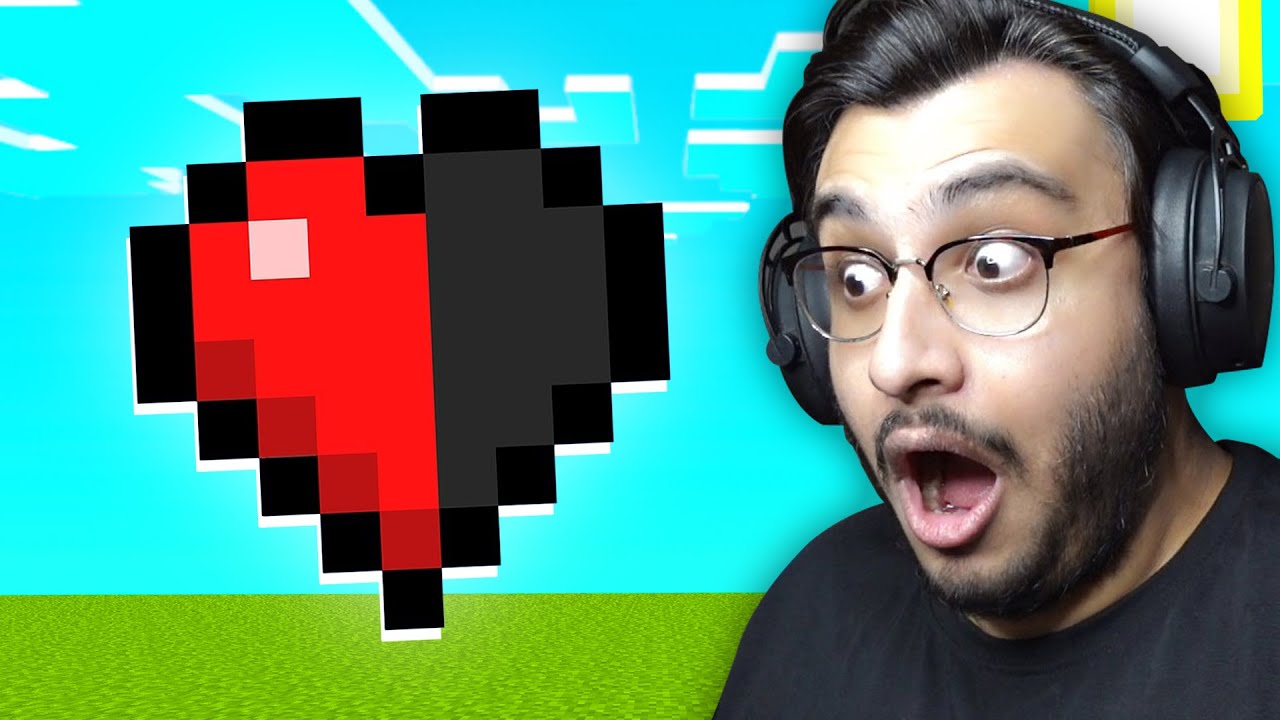 MINECRAFT BUT I HAVE HALF HEART! | RAWKNEE - Minecraft videos