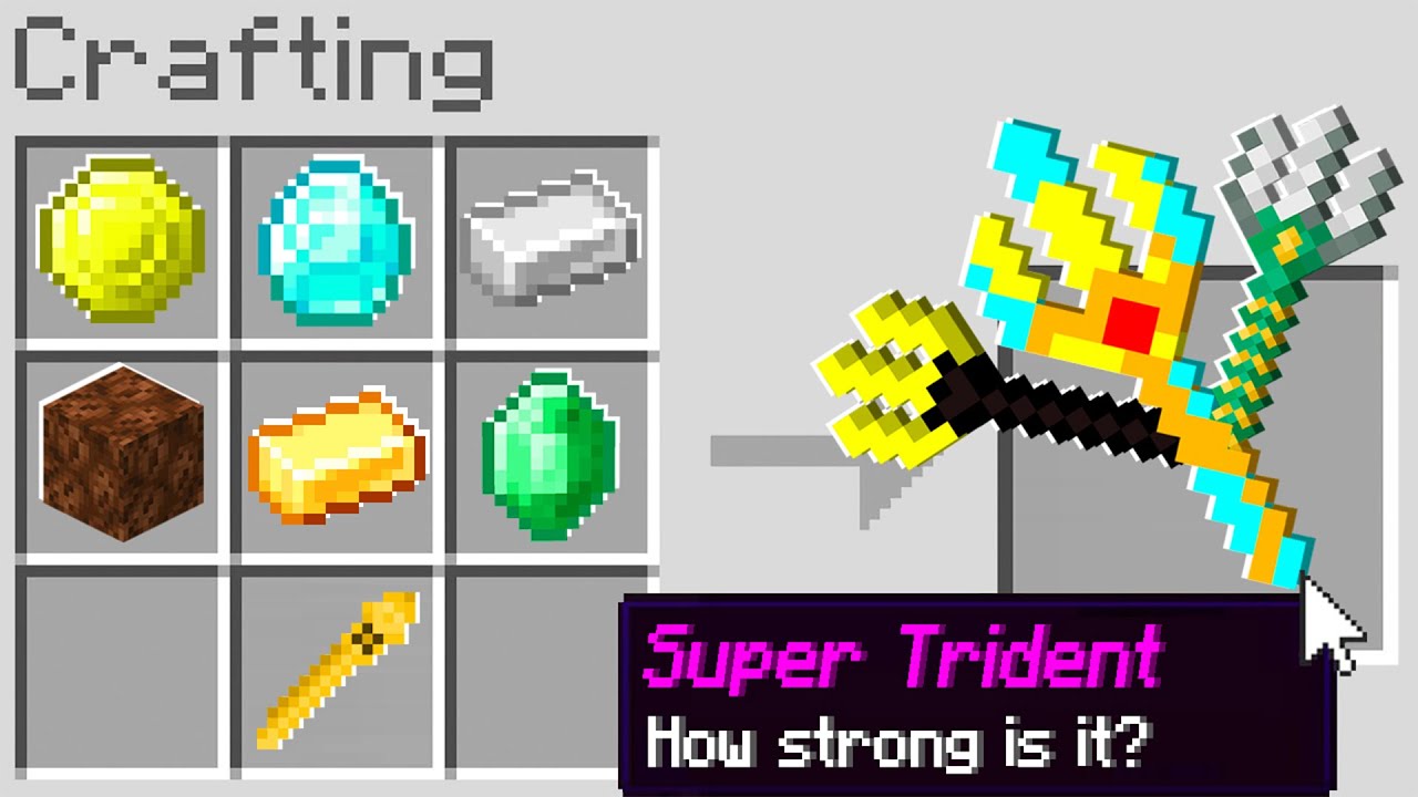 Minecraft But There Are Custom Tridents! - Minecraft videos