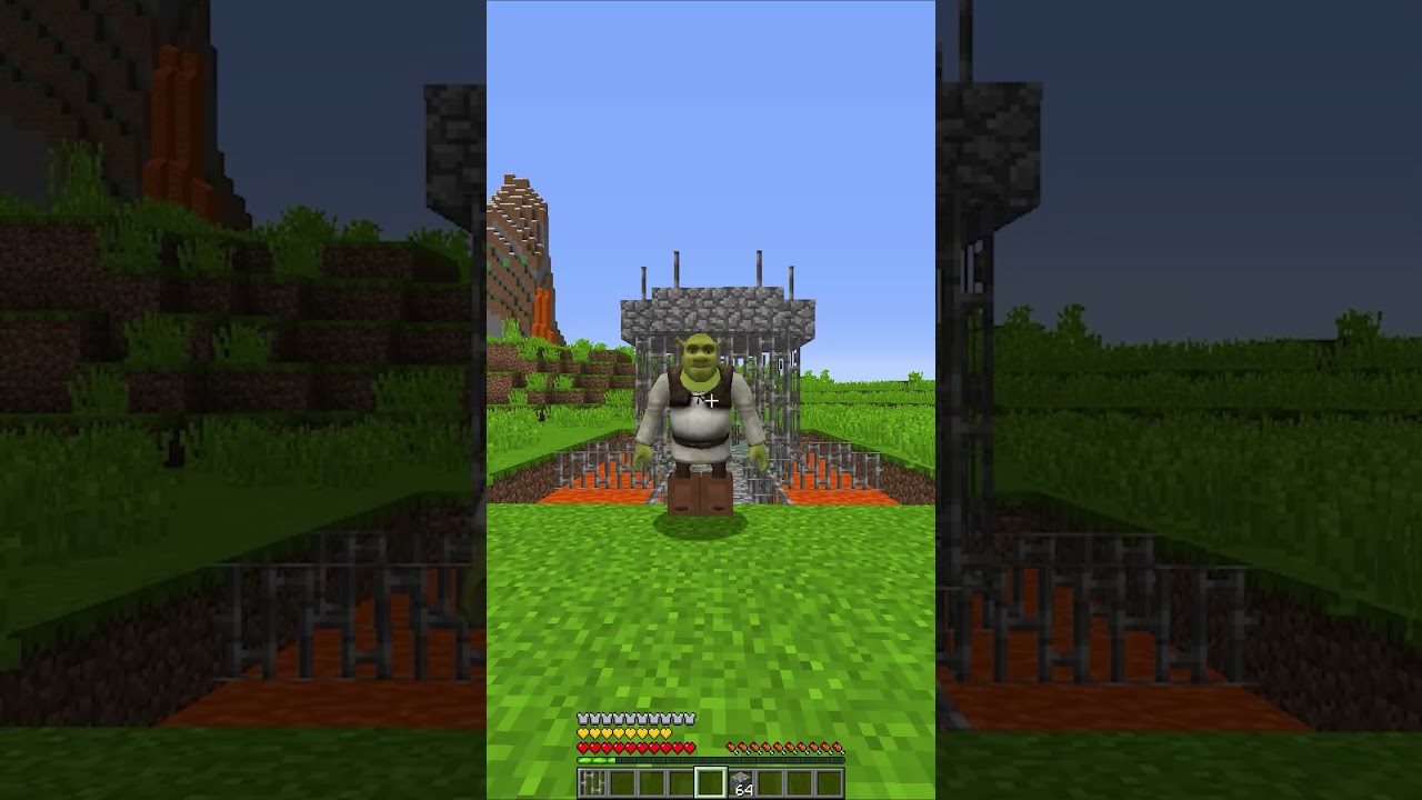 Minecraft: Saving SHREK To Help Me! #shorts - Minecraft videos