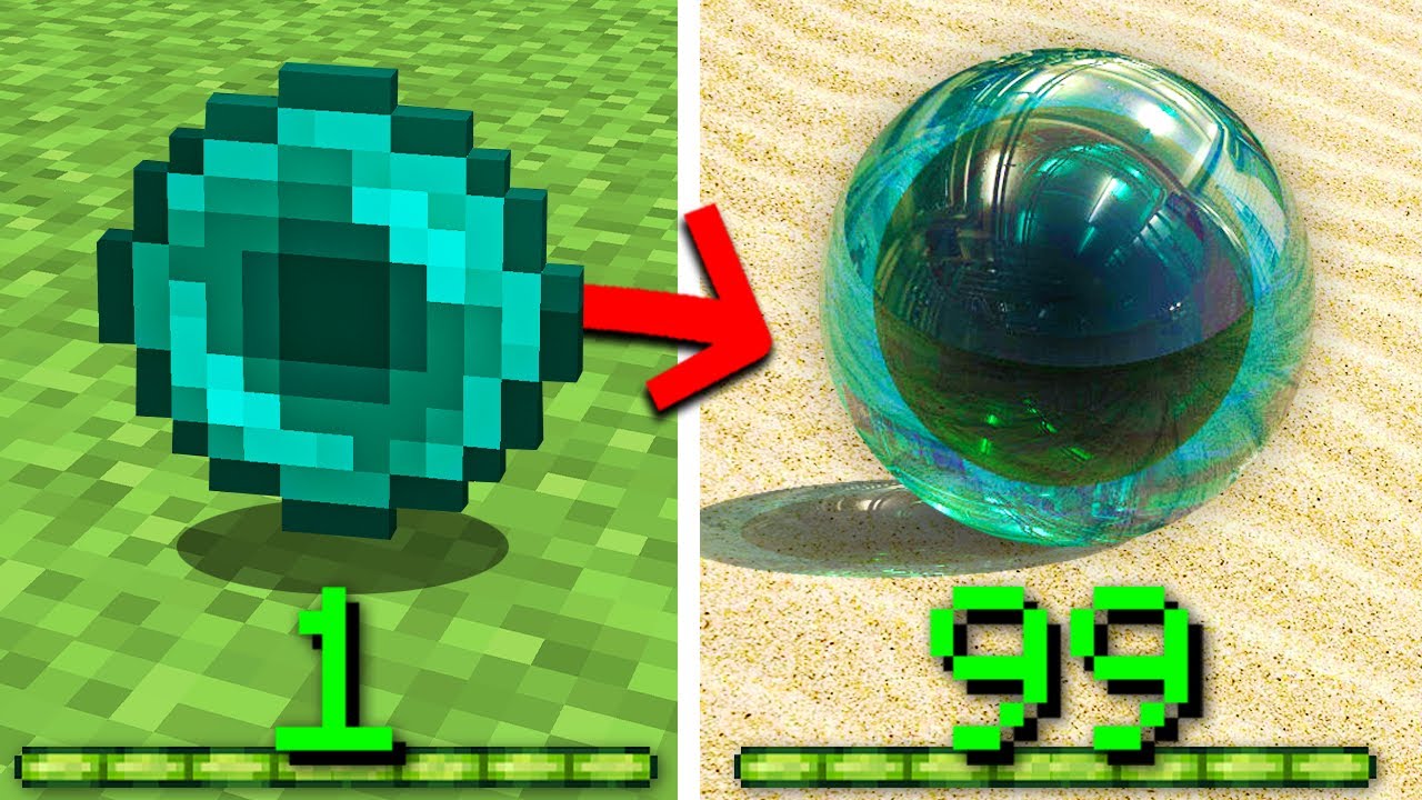 Minecraft but your XP = more Realistic - Minecraft videos