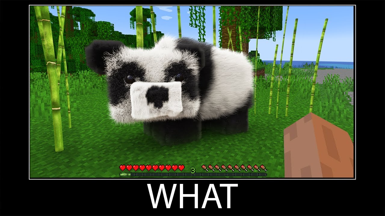 Minecraft wait what meme part 76 realistic minecraft Panda - Minecraft ...