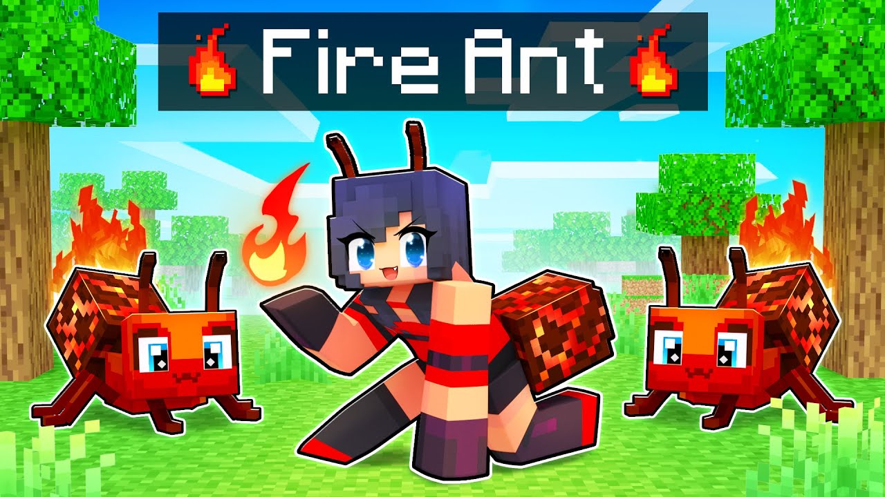 Playing As A FIRE ANT In Minecraft! - Minecraft videos