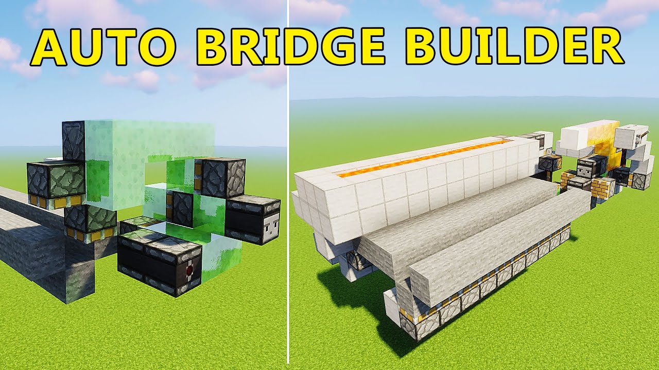 Redstone Infinite Auto Bridge Building Machine Build in Minecraft ...