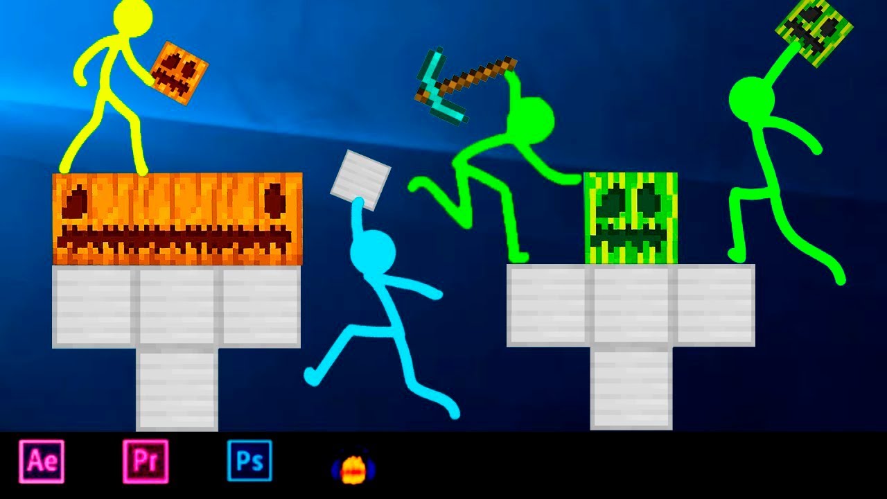 Stickman vs Minecraft vs. Animation vs Animator Stick Man Fight ...