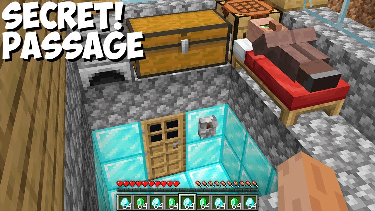 Why VILLAGER HIDE SECRET PASSAGE UNDER HOUSE in Minecraft ? CHALLENGE ...