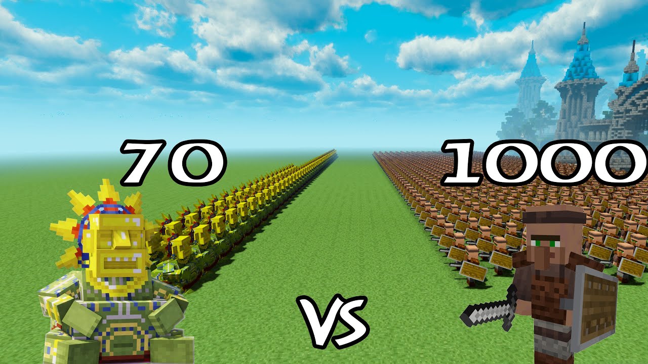 70 Barako Sun Chief Vs 1000 Guard Villagers |Minecraft| - Minecraft videos