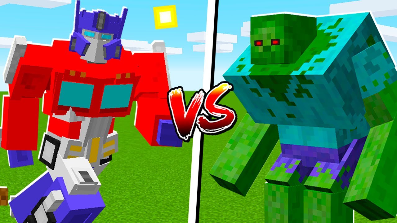 BATALHA DE TRANSFORMERS vs MOBS MUTANTES no MINECRAFT - Minecraft videos
