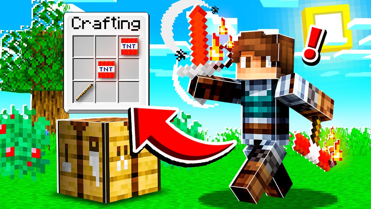 CRAFTING a TNT SWORD in Camp Minecraft! - Minecraft videos