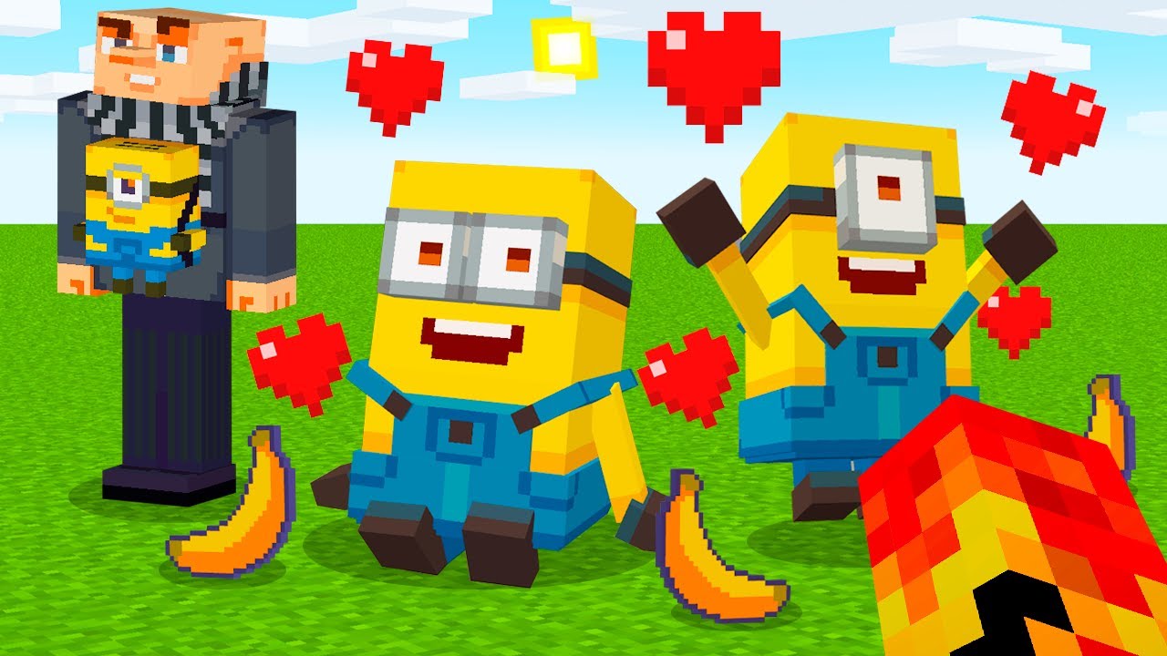 ENCONTREI OS MINIONS DO MEU MALVADO FAVORITO NO MINECRAFT - Minecraft ...