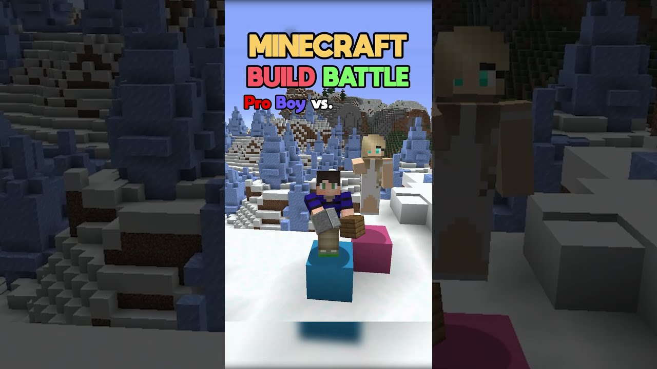 Minecraft Build Battle: 1 Pro Boy vs. 1 Noob Girl - Minecraft videos