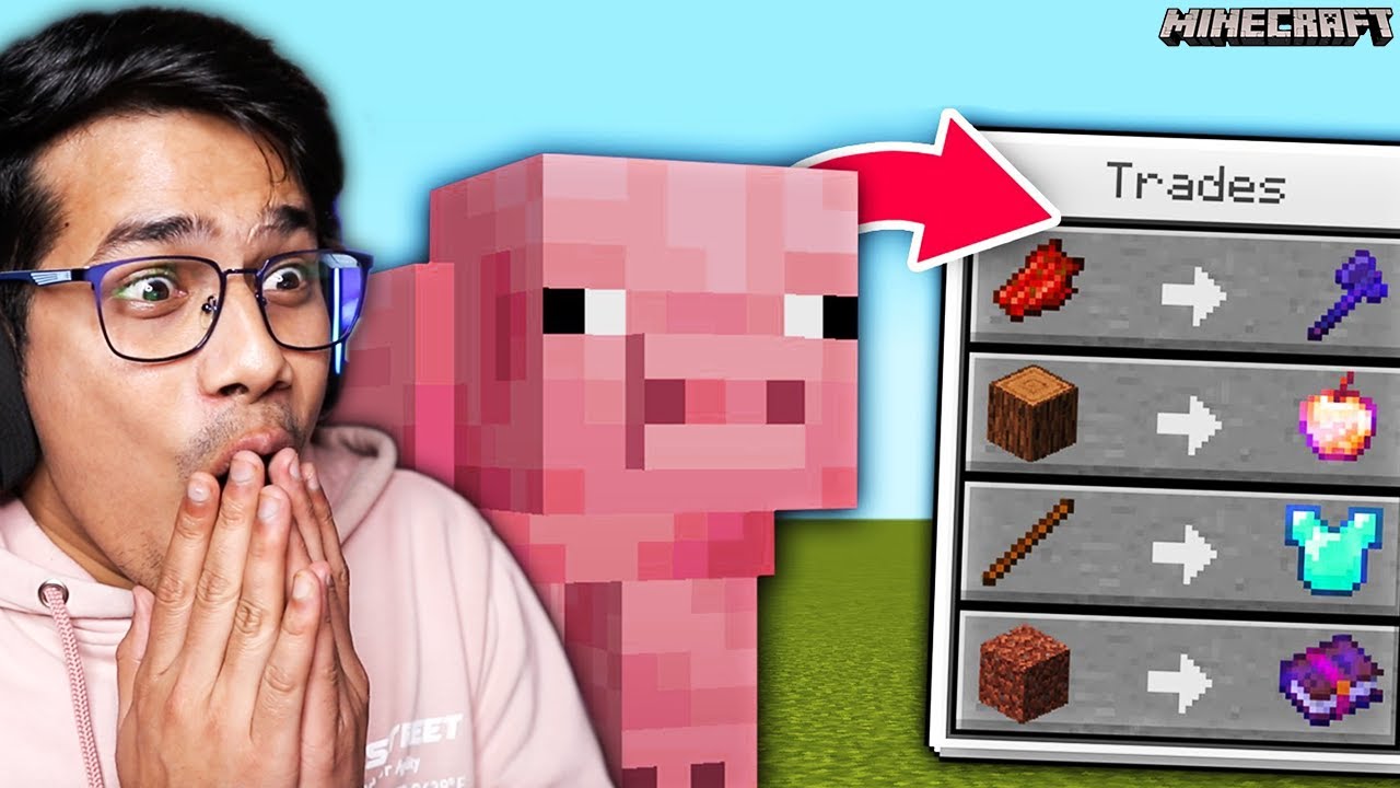 Minecraft, But Mobs Trade OP Items !! - Minecraft videos