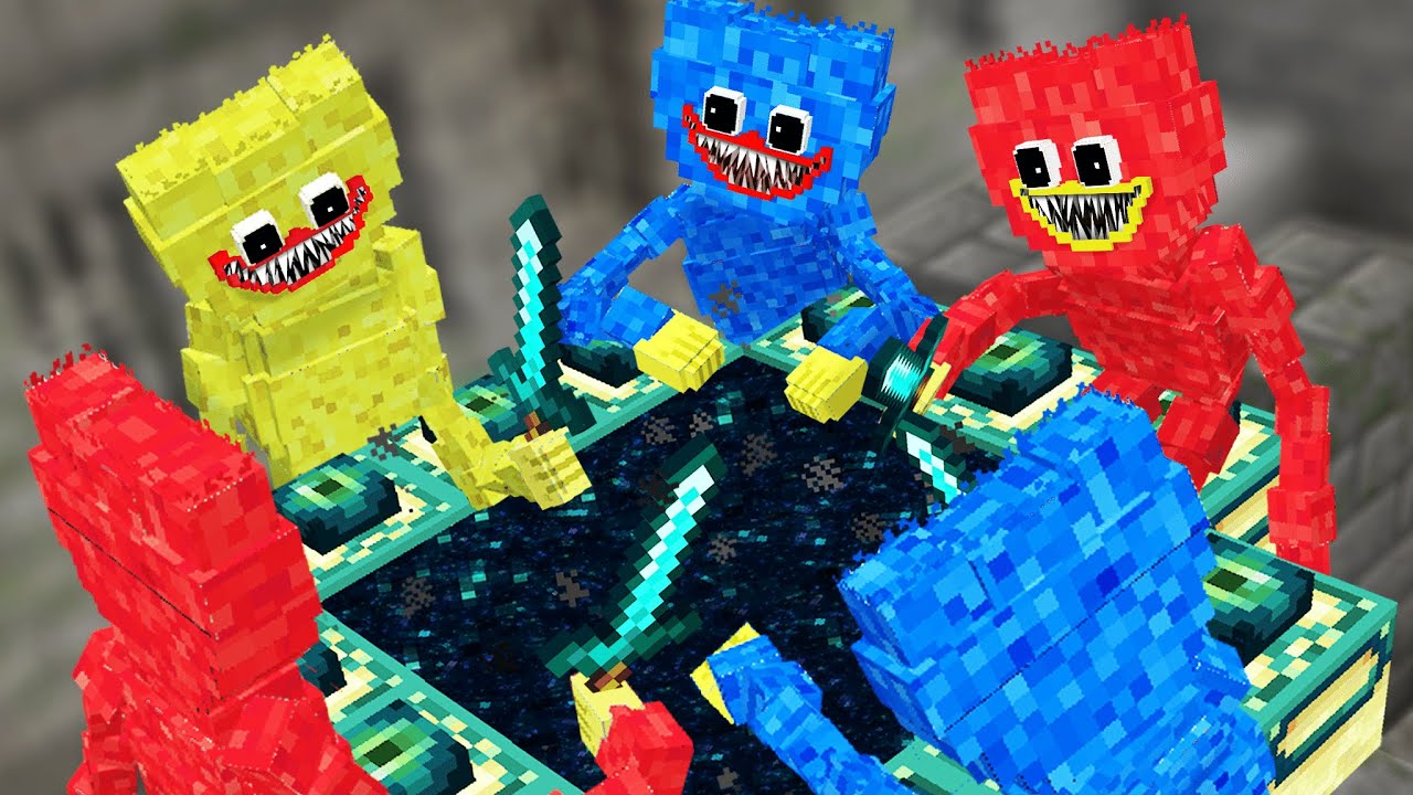 Minecraft but Huggy Wuggy beats the game for me - Minecraft videos