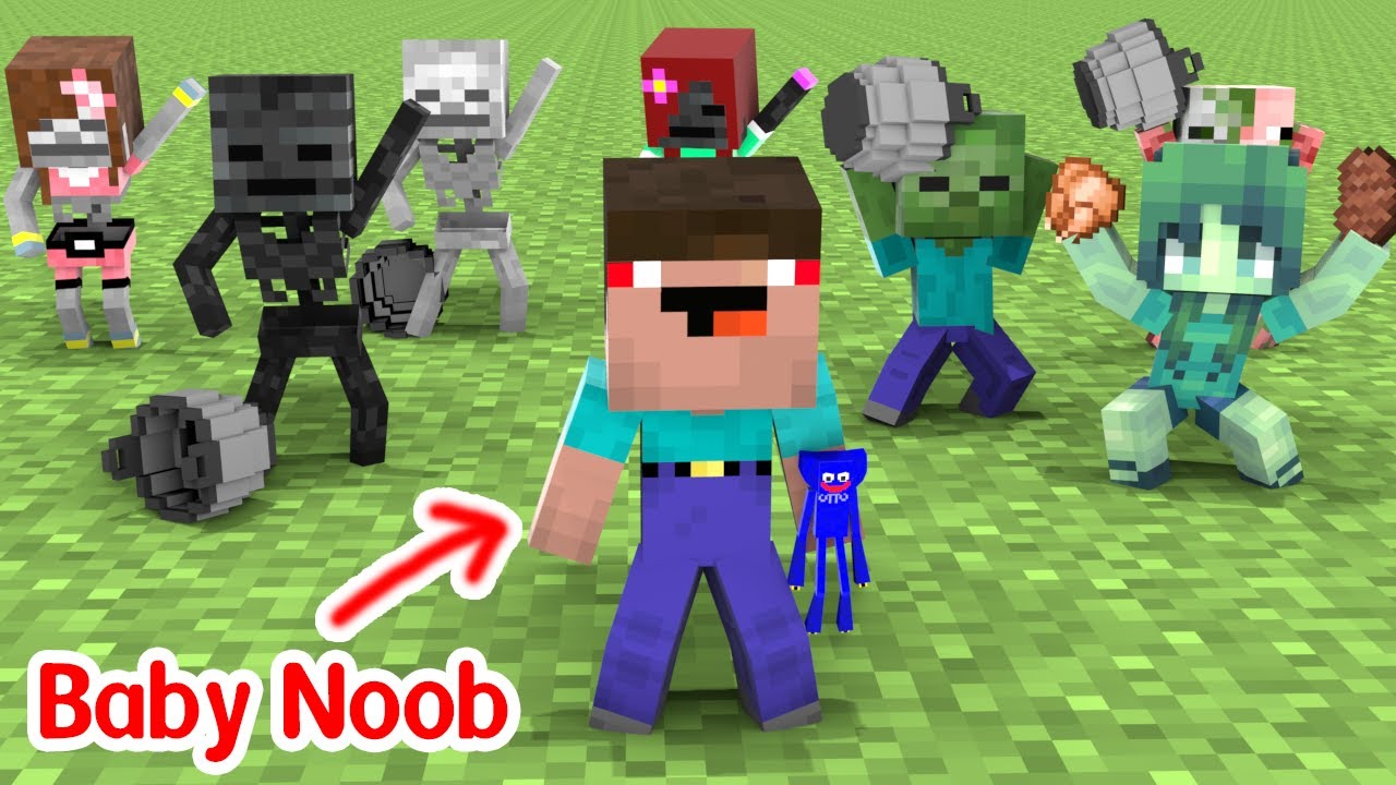 Monster School : BABY NOOB vs HUGGY WUGGY - Minecraft Animation ...