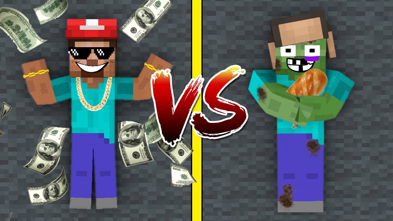 Monster School : Poor vs Rich - Minecraft Animation - Minecraft videos