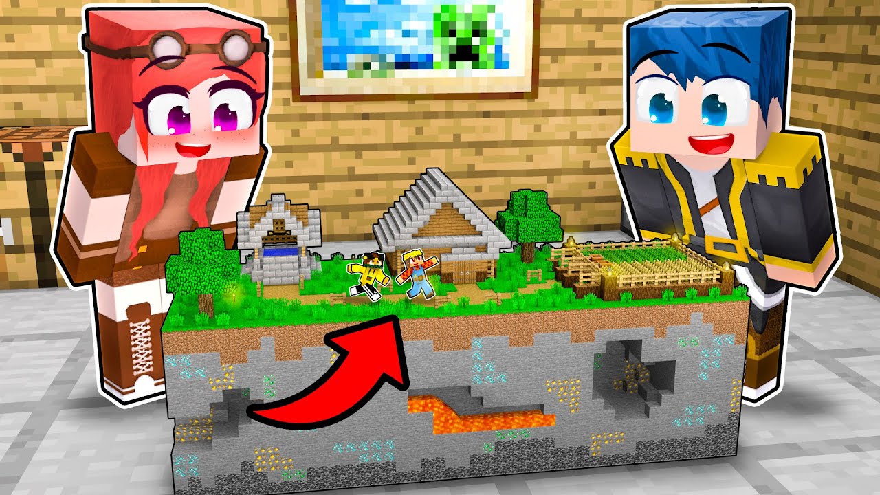 STEF E PHERE GIGANTI CACCIANO MINI MARCY E MARK! - MINECRAFT - Minecraft videos