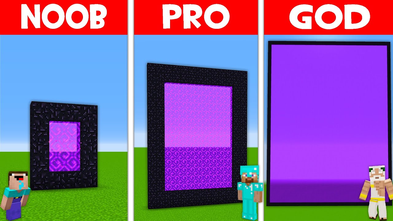 THE BIGGEST NETHER PORTAL HOUSE BUILD CHALLENGE! GIANT PORTAL in ...
