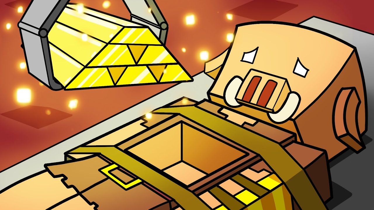 The Story of Minecraft's First Piglin (Cartoon Animation) - Minecraft ...